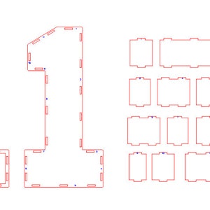 3D Number 1 SVG • Laser Cut File • Gift Box SVG • Glowforge • Xtool D1 ...
