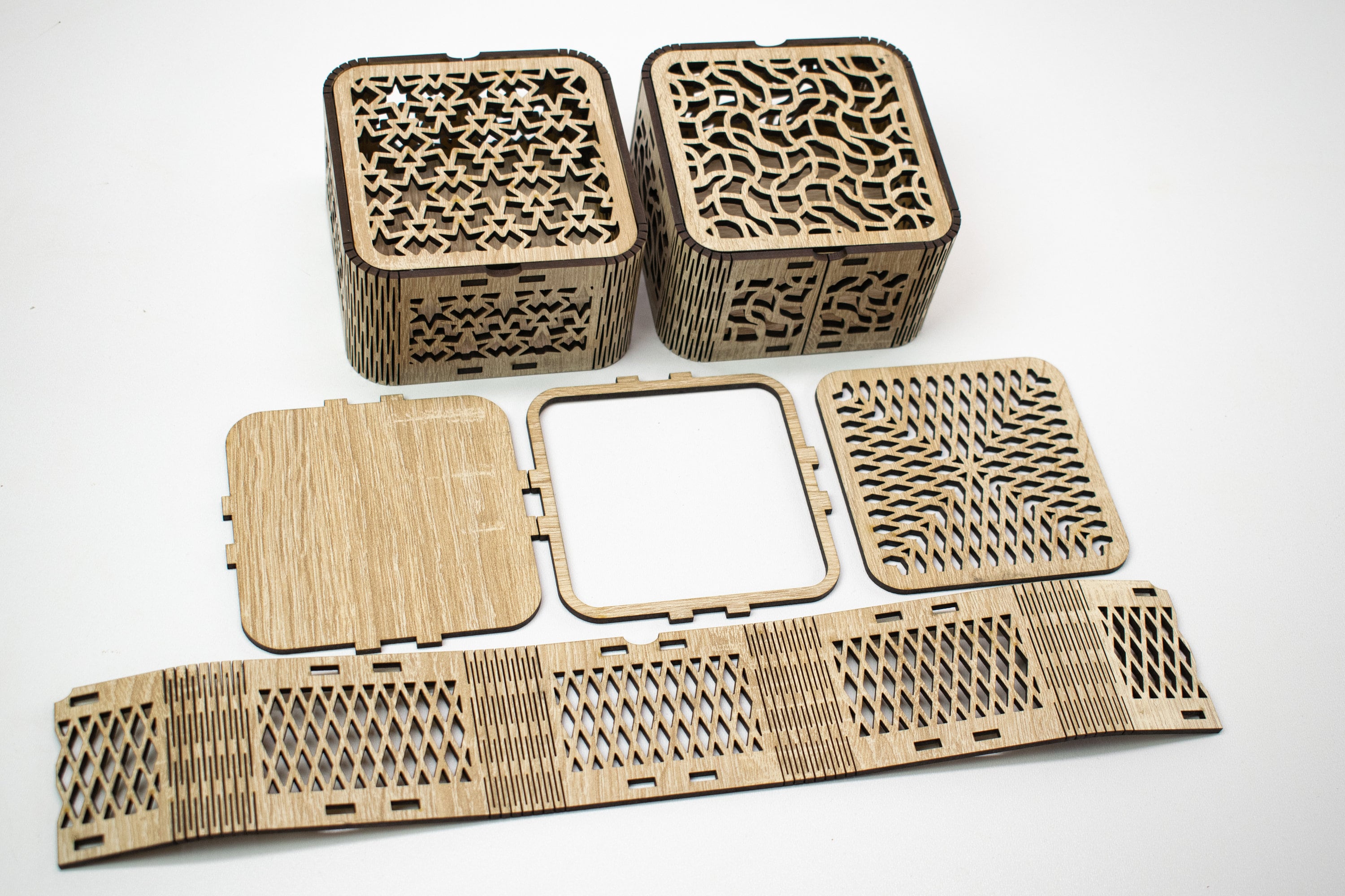 Laser Cut Files Box SVG Bundle 4 Designs Laser Cut Vector - Etsy