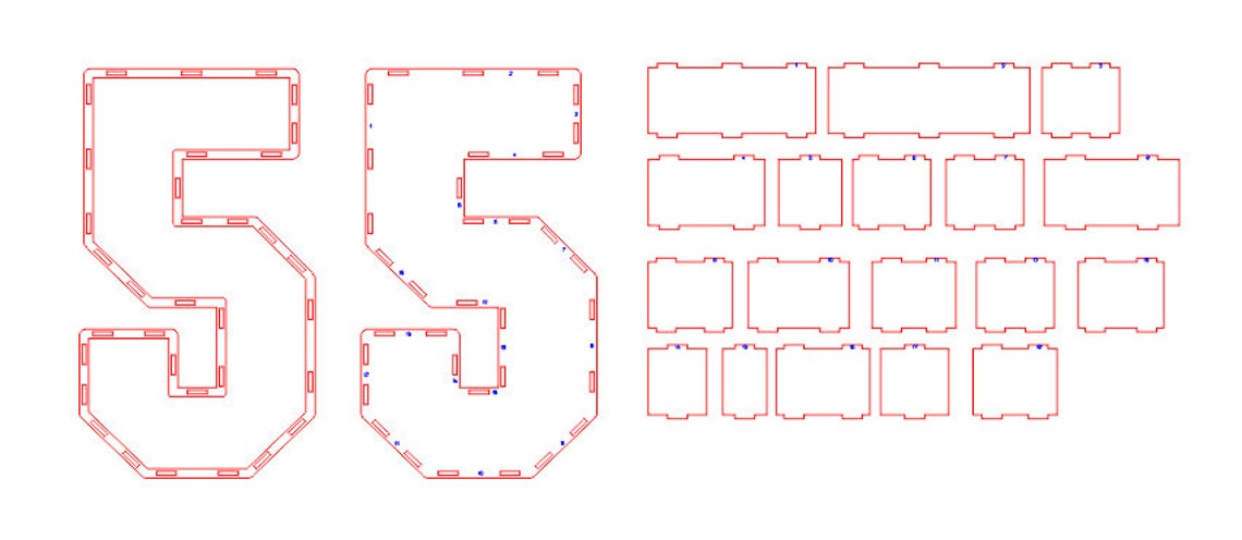 3D Number 5 SVG Laser Cut File Gift Box SVG Glowforge - Etsy UK