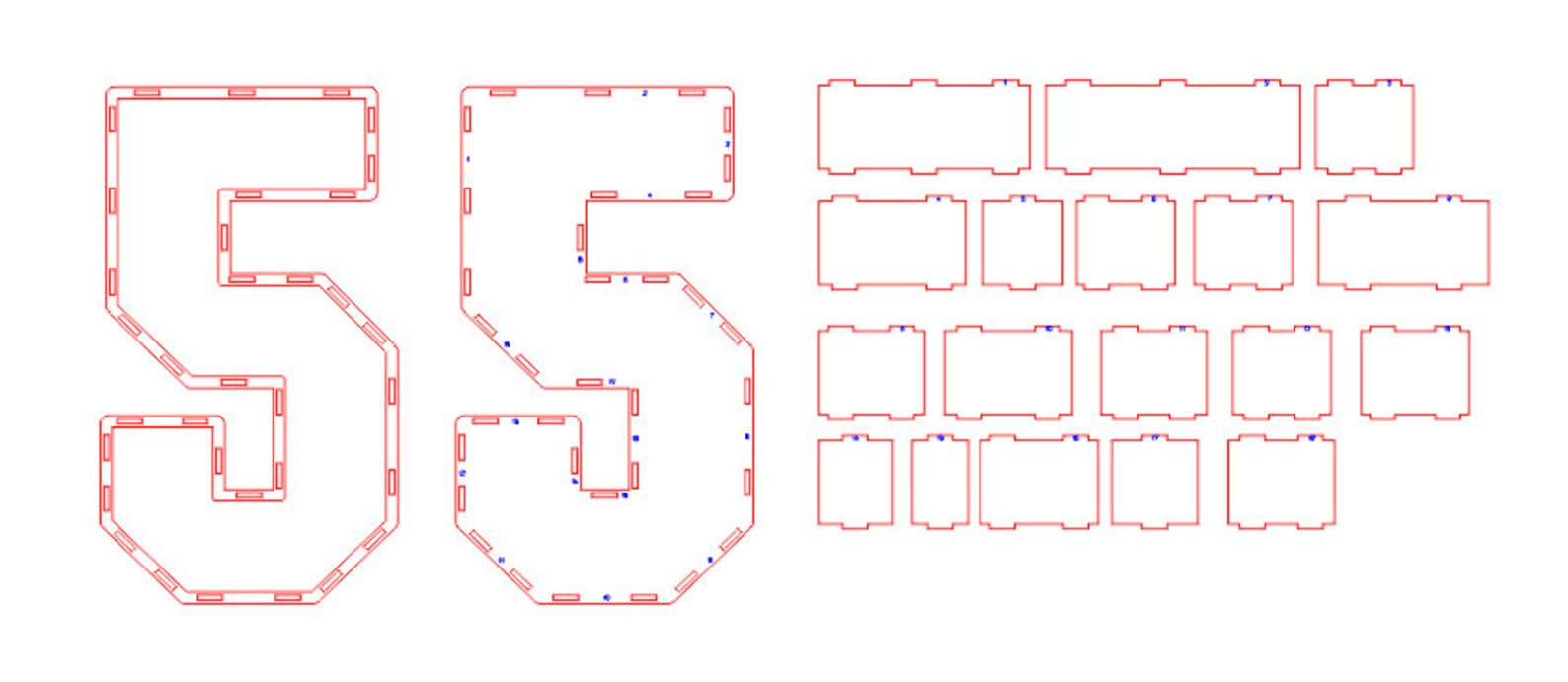 3D Number 5 SVG Laser Cut File Gift Box SVG Glowforge - Etsy Australia