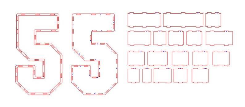 3D Number 5 SVG • Laser Cut File • Gift Box SVG • Glowforge • Xtool D1 ...