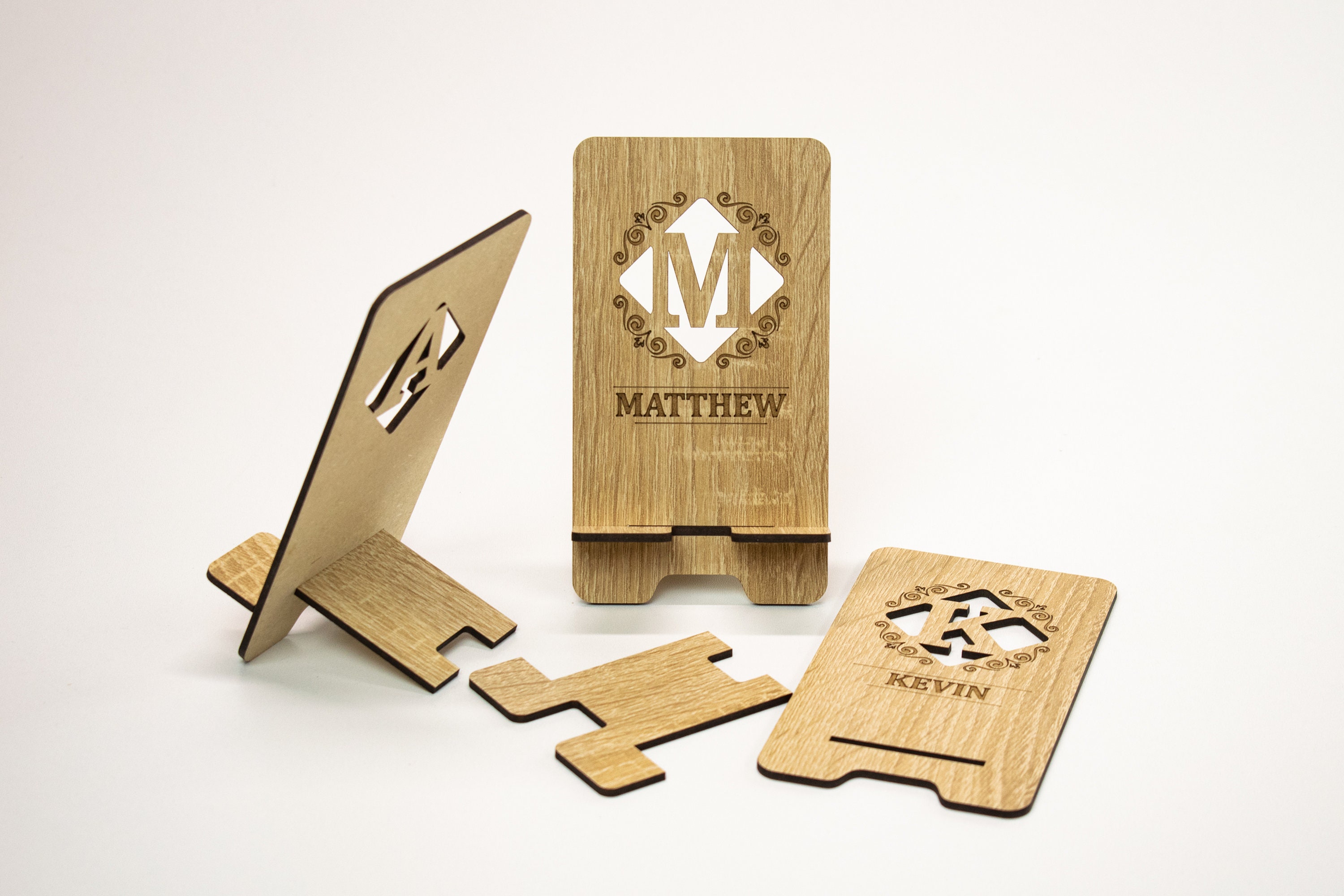Phone Stand Holder Laser Cut File SVG | Glowforge Files | Lightburn ...