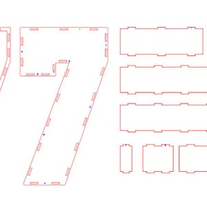 3D Number 7 SVG • Laser Cut File • Gift Box SVG • Glowforge • Xtool D1 ...