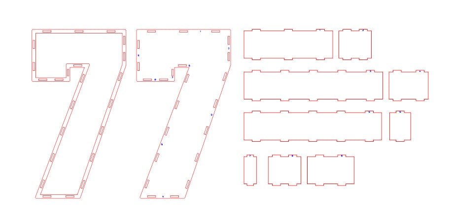3D Number 7 SVG Laser Cut File Gift Box SVG Glowforge - Etsy