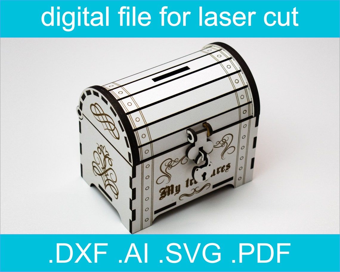 Laser Cut Files Coin Bank Glowforge Files Piggy Bank - Etsy