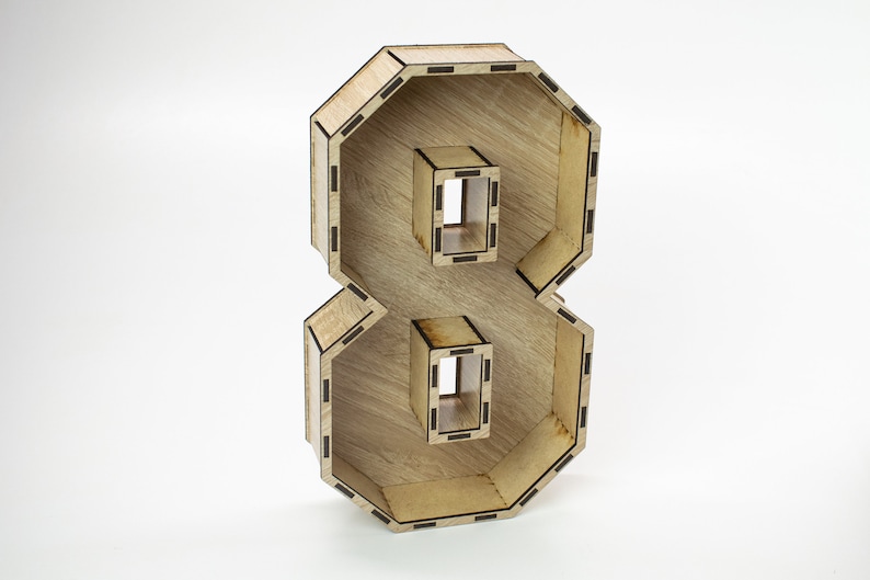 3D Number 8 SVG Laser Cut File Gift Box SVG Glowforge - Etsy