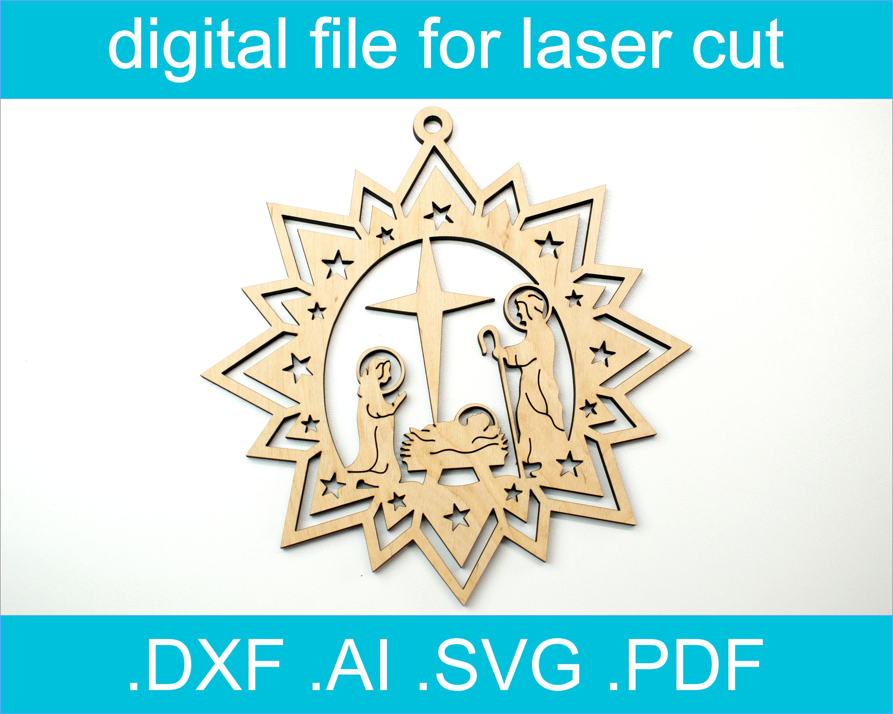 Laser Cut Files Nativity Scene Svg Sign Cnc Router Files - Etsy