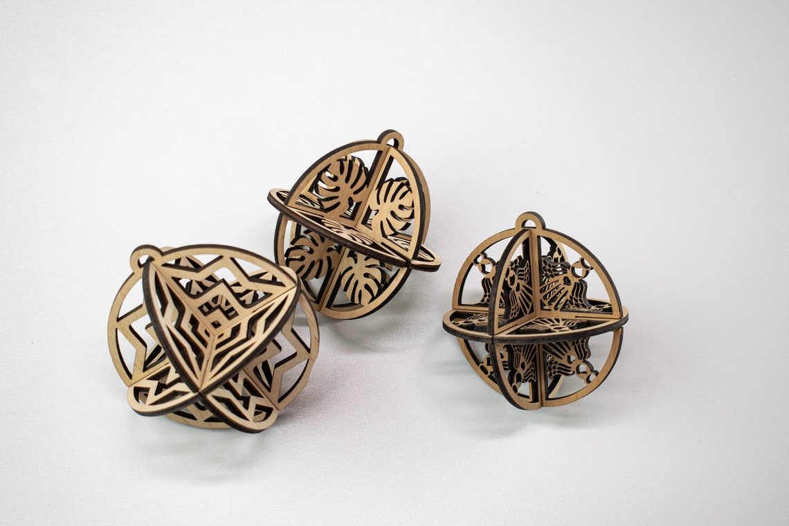 3D Christmas Ornaments SVG • Christmas Balls SVG • Laser Cut File ...