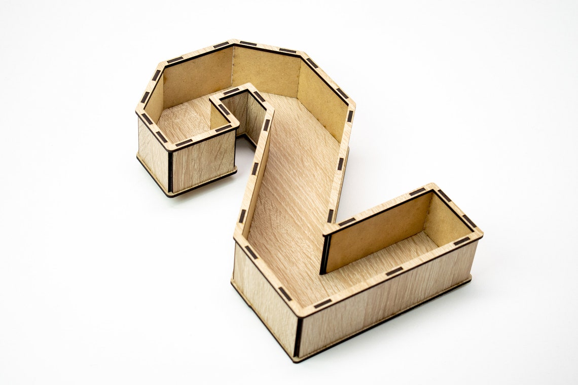 3D Number 2 SVG Laser Cut File Gift Box SVG Glowforge - Etsy Canada