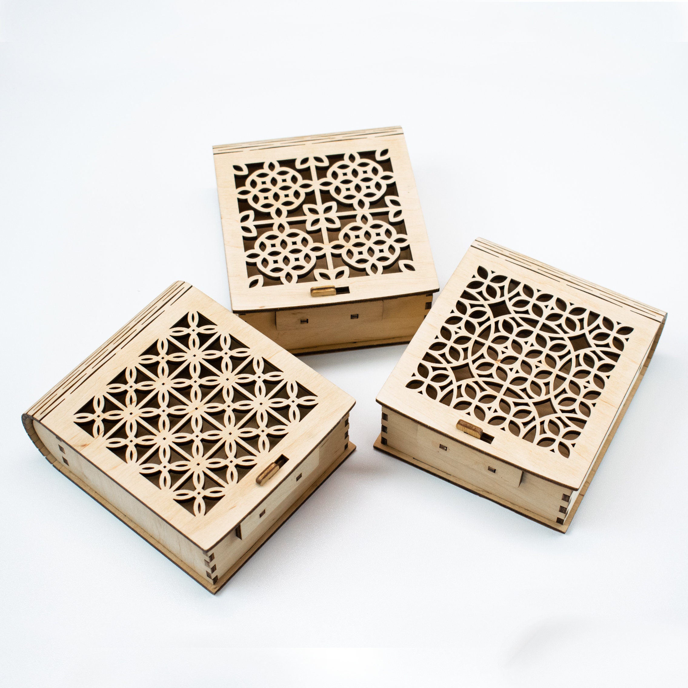 Laser Cut Files Box SVG Bundle 7 Designs Laser Cut Vector for | Etsy