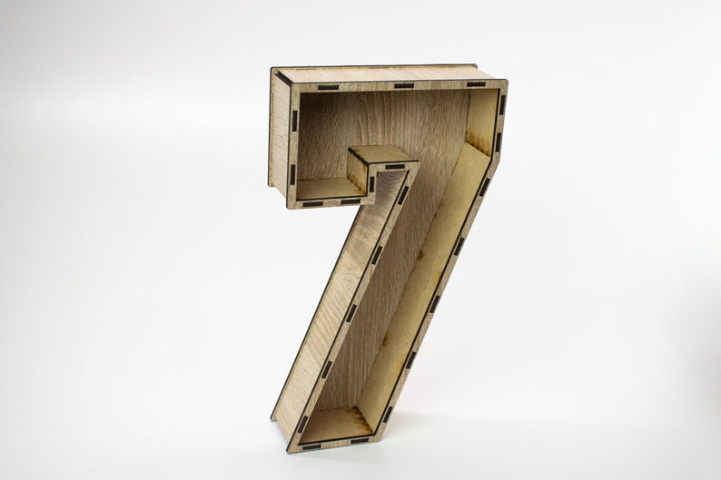 3D Number 7 SVG Laser Cut File Gift Box SVG Glowforge - Etsy