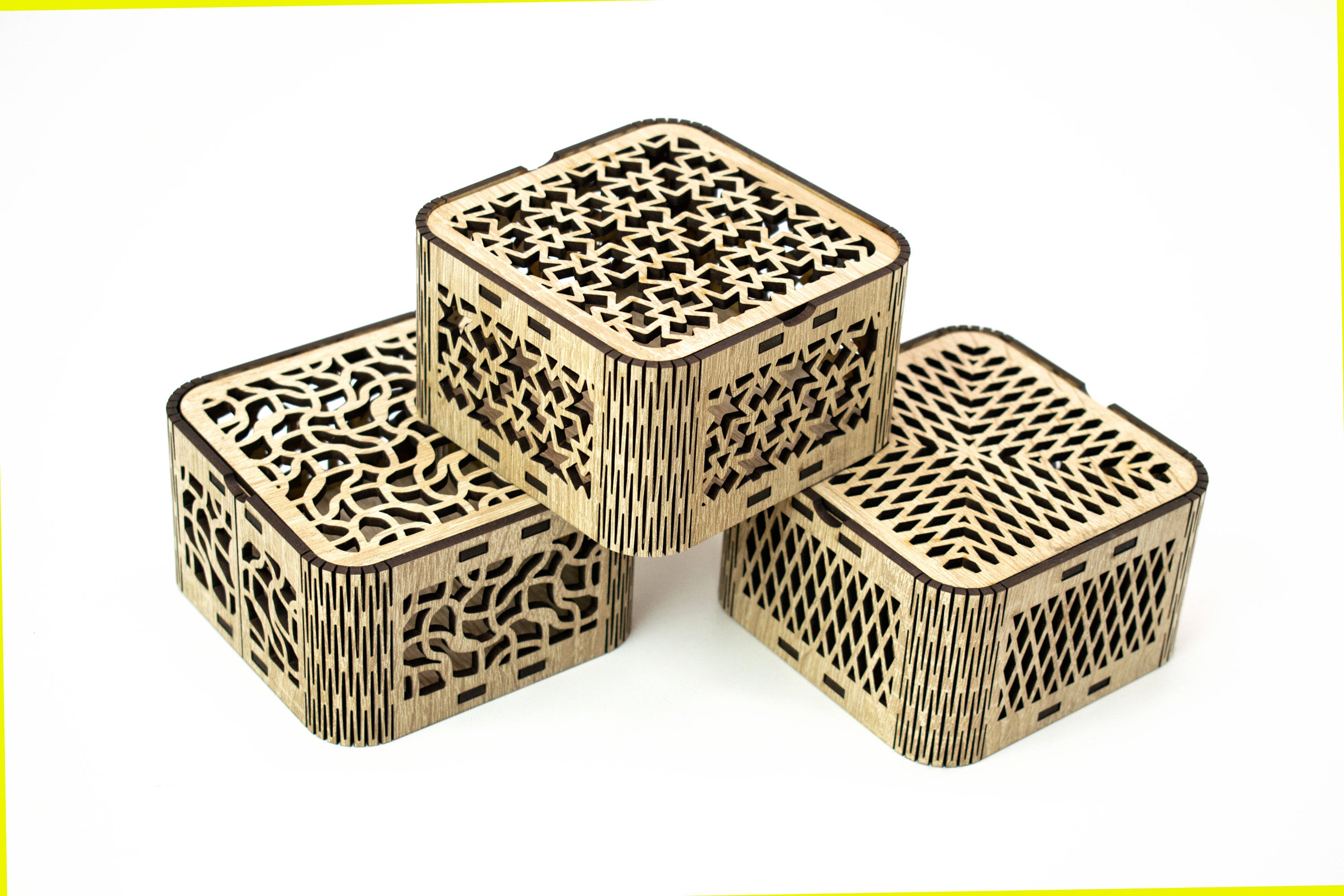 Laser Cut Files Box SVG Bundle 4 Designs Laser Cut Vector - Etsy