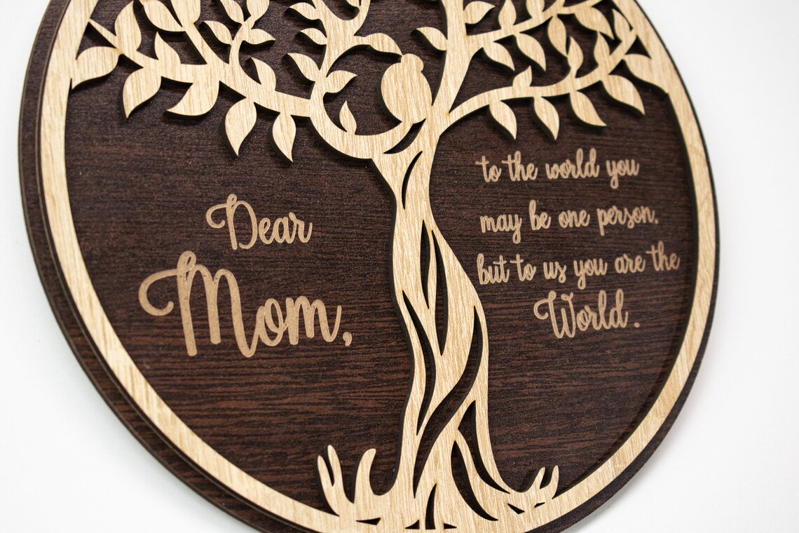 Mother's Day Svg Sign Laser Cut File | Layered Tree Svg | Laser Sign ...