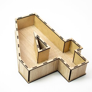 3D Number 4 SVG • Laser Cut File • Gift Box SVG • Glowforge • Xtool D1 ...