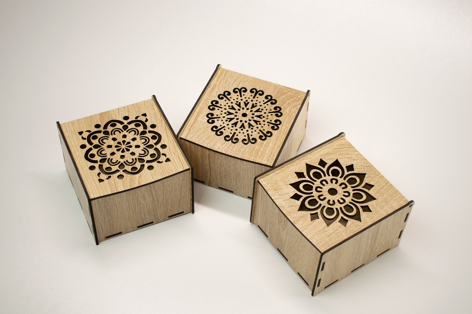 Laser Cut Slotted Box Bundle 4 Designs Laser Cut Gift Box - Etsy