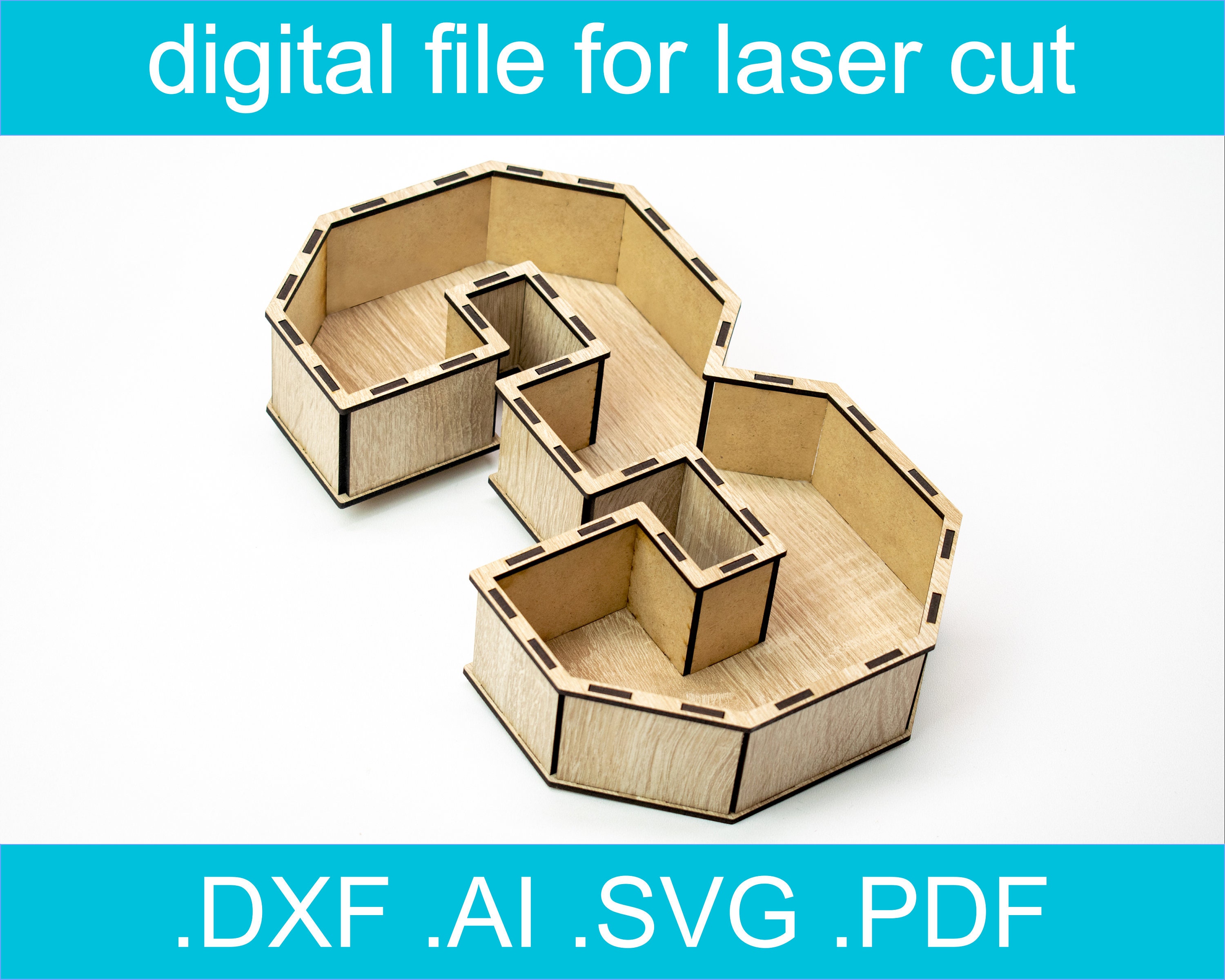 3D Number 3 SVG Laser Cut File Gift Box SVG Glowforge - Etsy UK