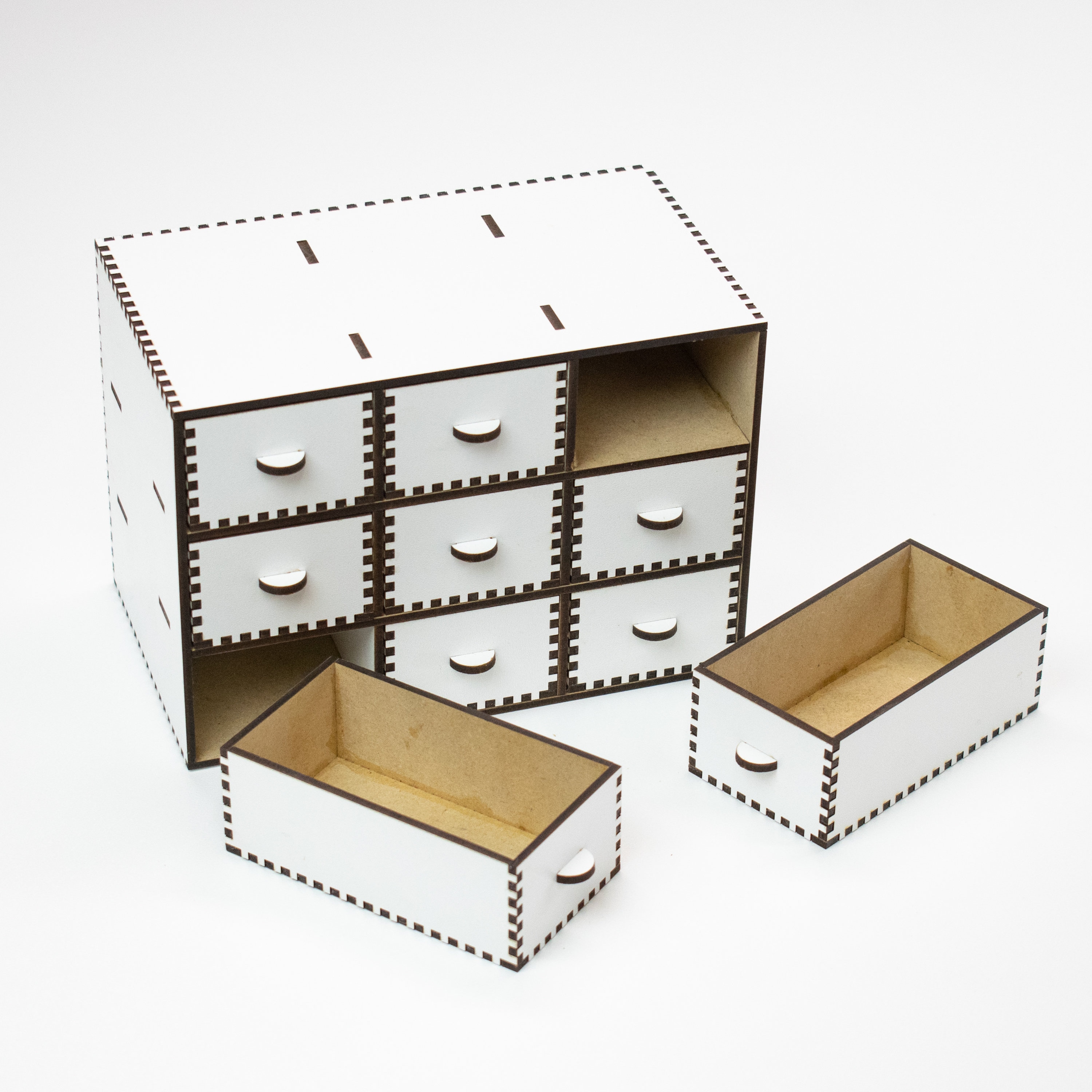 Laser Cut Files Desktop Organizer With Drawers Small - Etsy