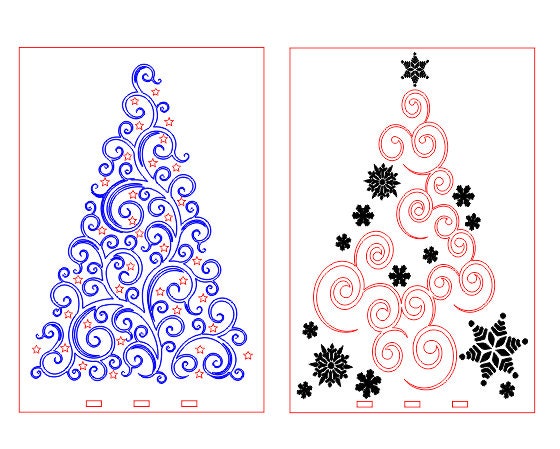 Laser Cut Slotted Box Bundle 2 Designs Laser Cut Christmas - Etsy