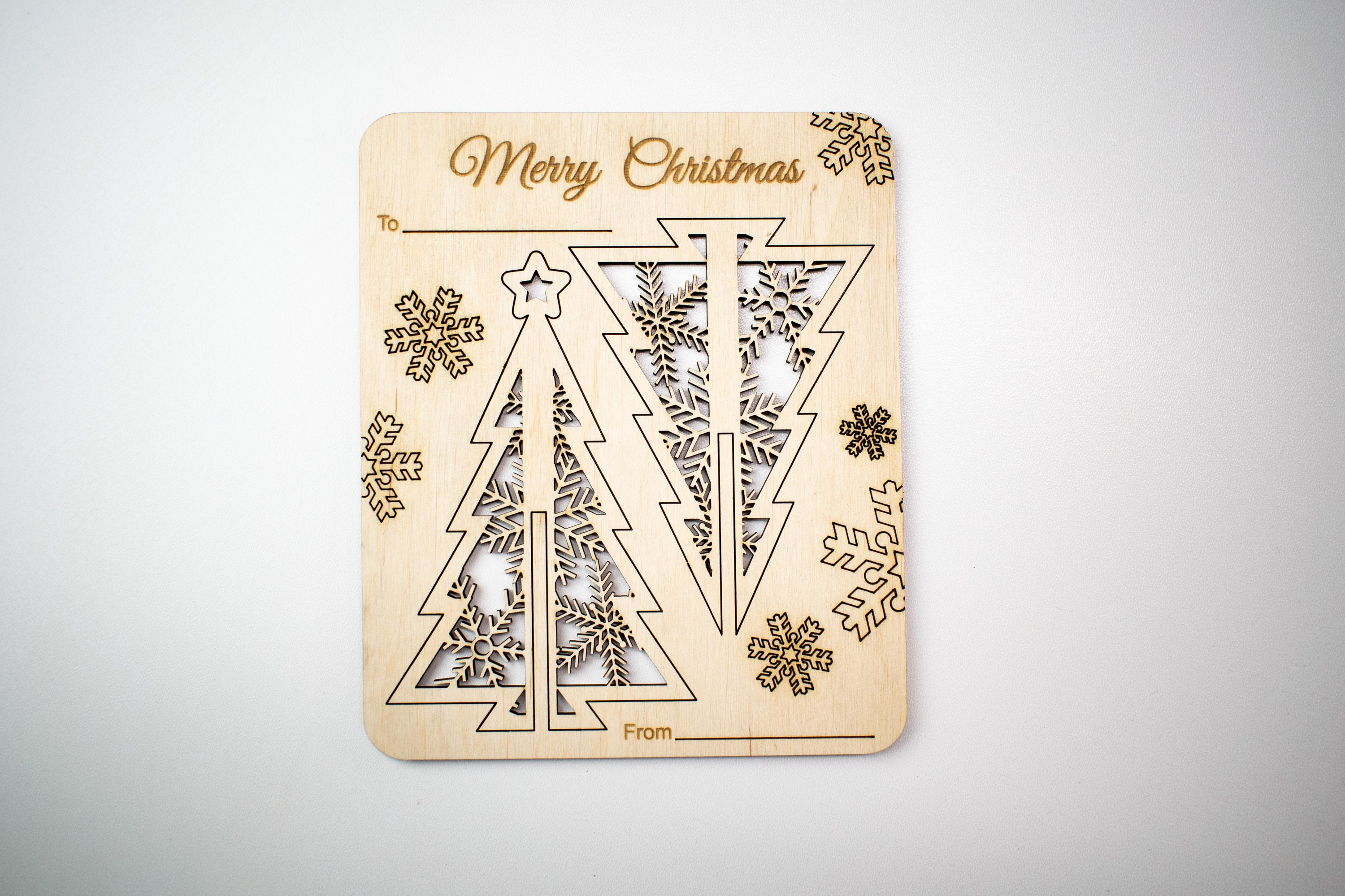3D Puzzle Christmas Tree Card SVG • Laser Cut File • Glowforge • Xtool ...