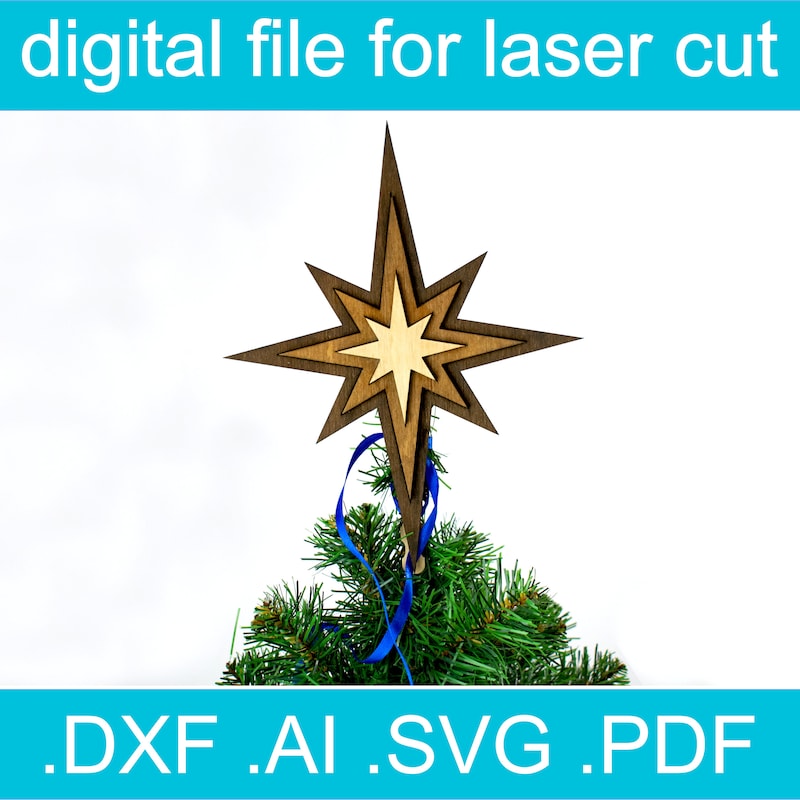 Wood Star Tree Topper - Etsy