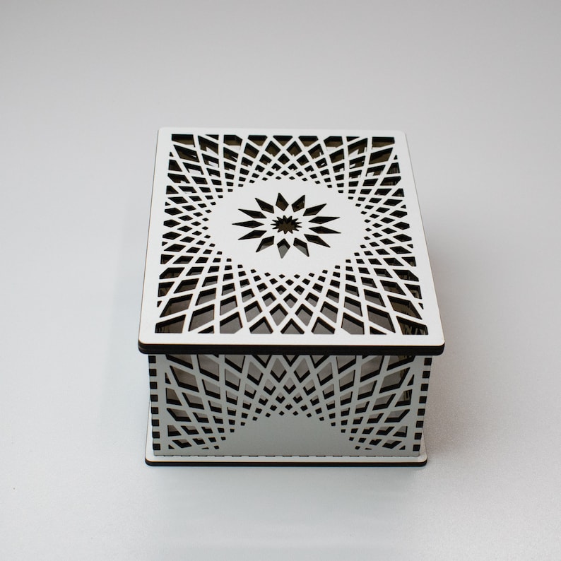 Laser Cut Files Box SVG Lasercut Vector for Glowforge Gift Box - Etsy