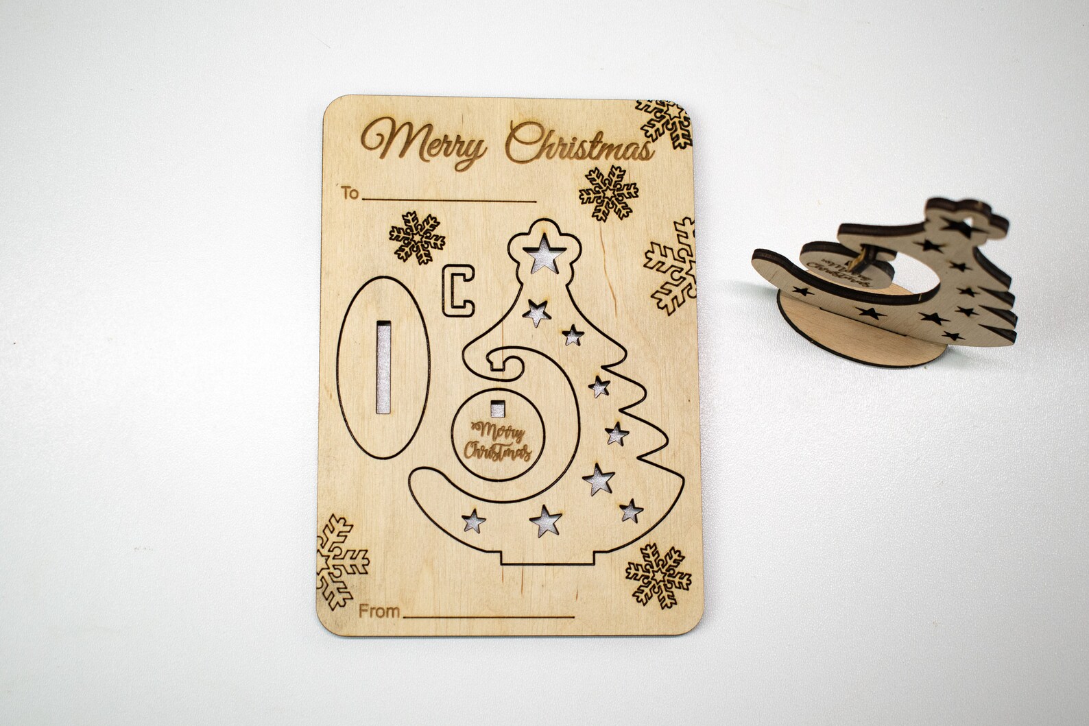 3D Puzzle Christmas Tree Card SVG Laser Cut File Glowforge - Etsy