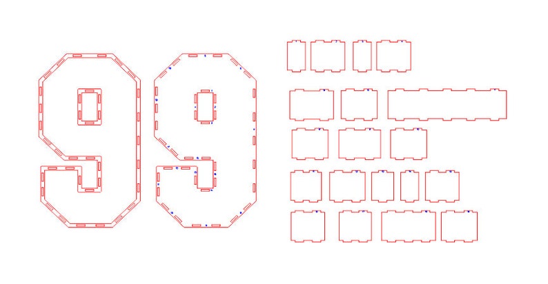 3D Number 9 SVG Laser Cut File Gift Box SVG Glowforge - Etsy Canada