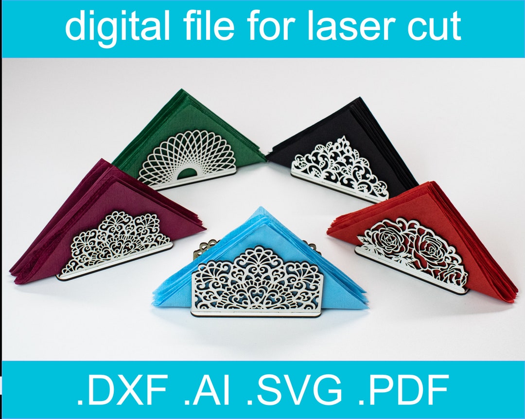 Laser Cut Files SVG Bundle Napkin Holders for Tables 3mm 1/8" SVG ...