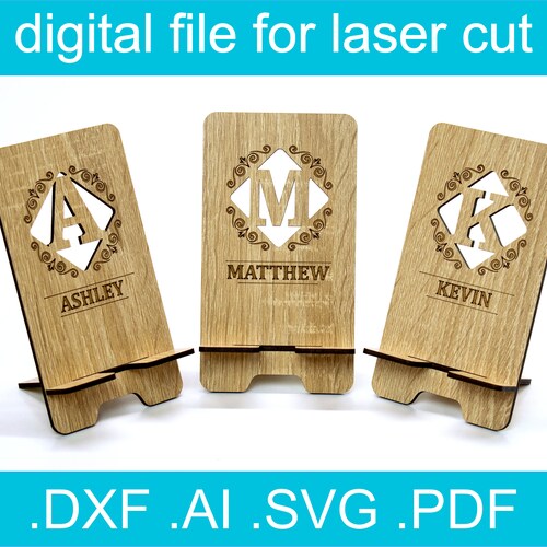 Phone Stand Holder Laser Cut File SVG Glowforge Files - Etsy