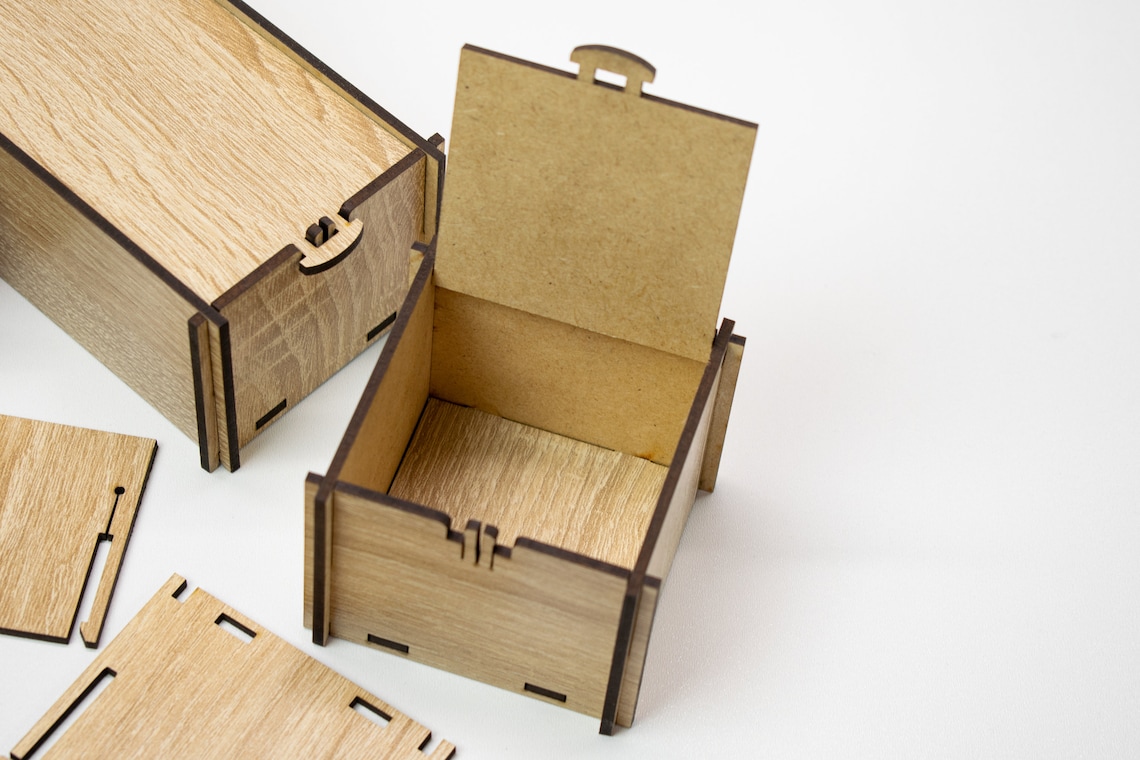 Wooden Boxes for Assembly Without Glue Laser Cut SVG, Xtool D1 Files ...