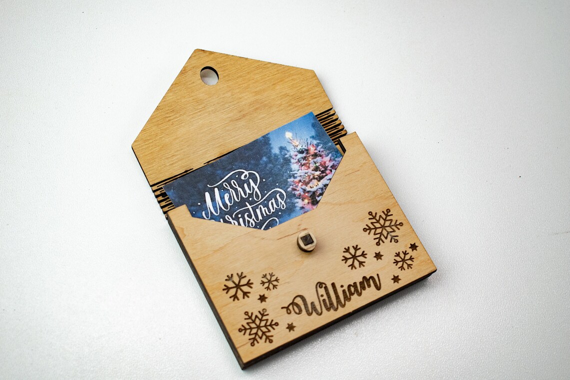 Christmas Envelope SVG • Christmas Ornament SVG • Laser Cut File ...