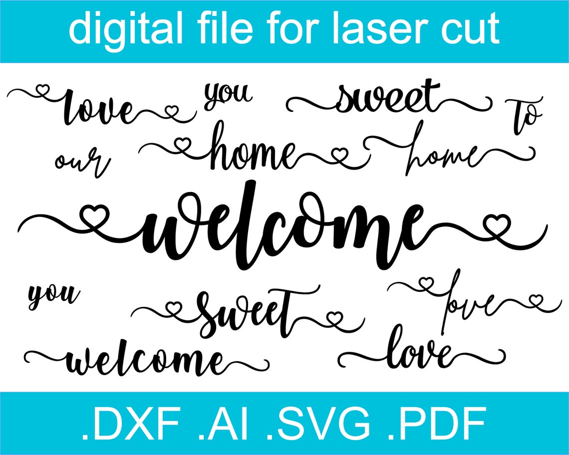 Welcome Svg Bundle Welcome Sign Svg Sign File Lasercut - Etsy