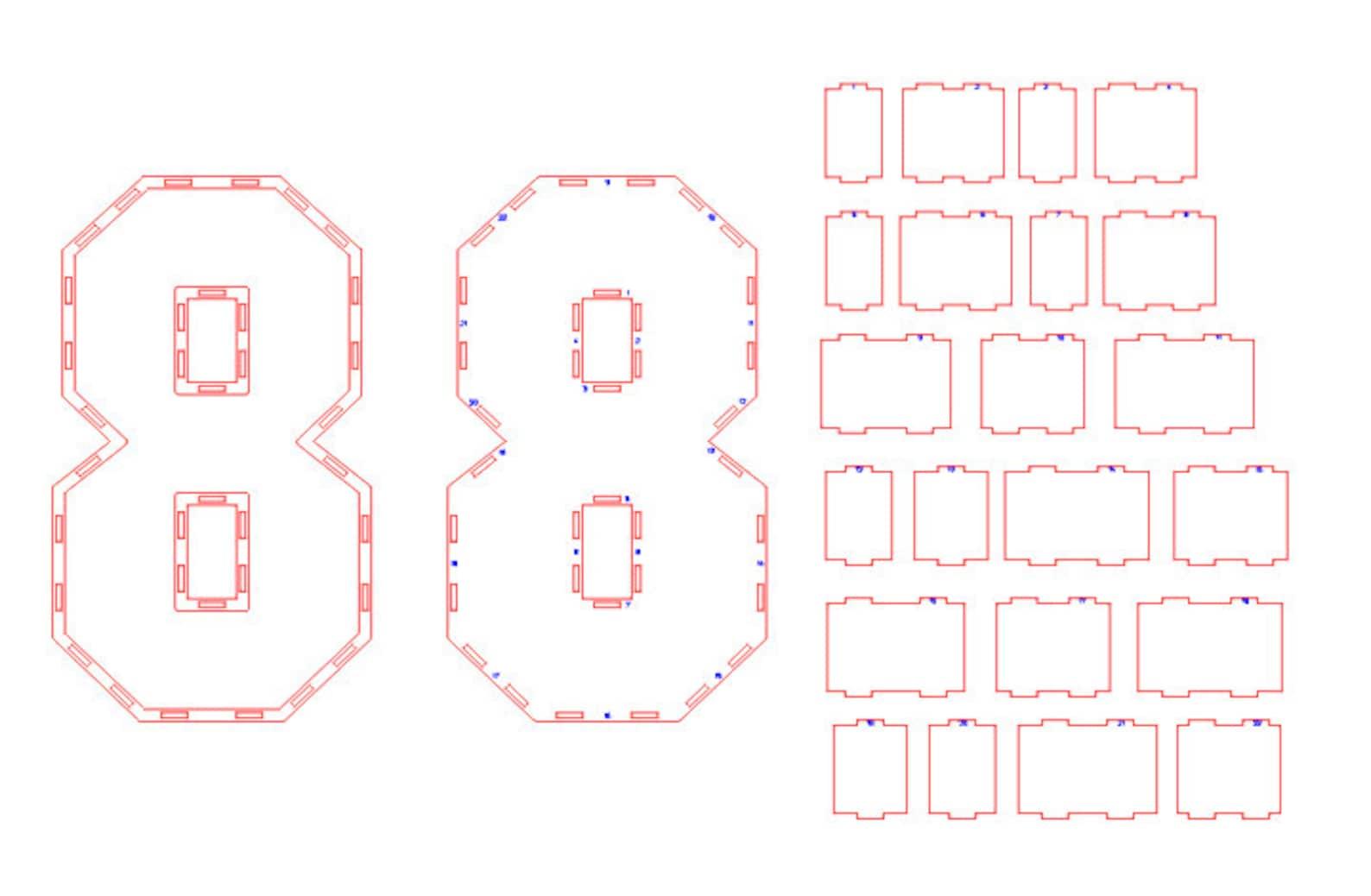 3D Number 8 SVG • Laser Cut File • Gift Box SVG • Glowforge • Xtool D1 ...