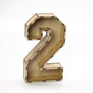 3D Number 2 SVG Laser Cut File Gift Box SVG Glowforge - Etsy Australia