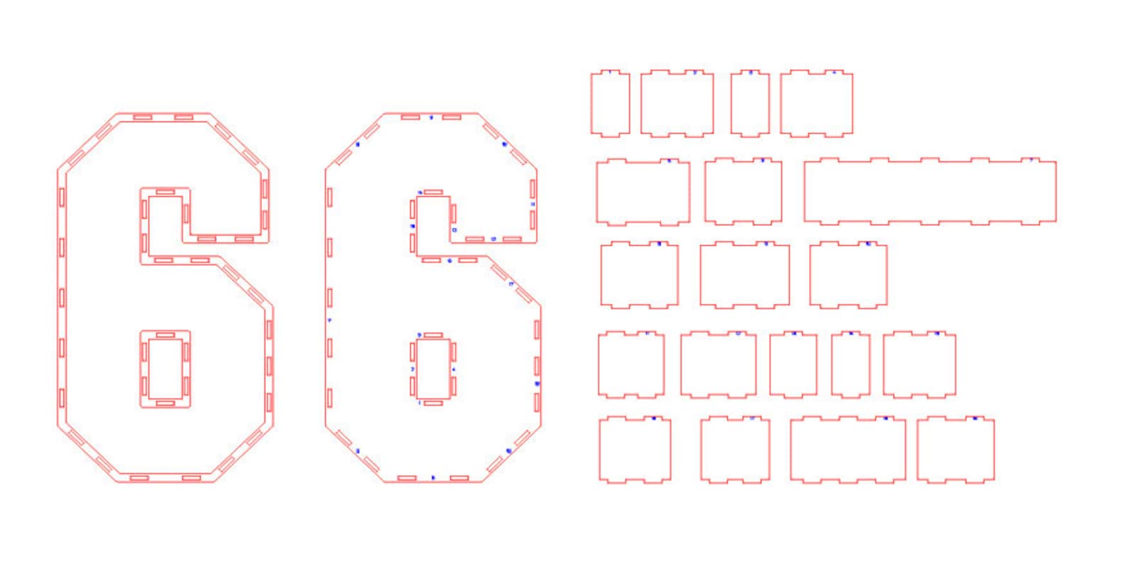 3D Number 6 SVG Laser Cut File Gift Box SVG Glowforge - Etsy