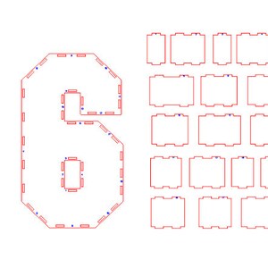 3D Number 6 SVG • Laser Cut File • Gift Box SVG • Glowforge • Xtool D1 ...