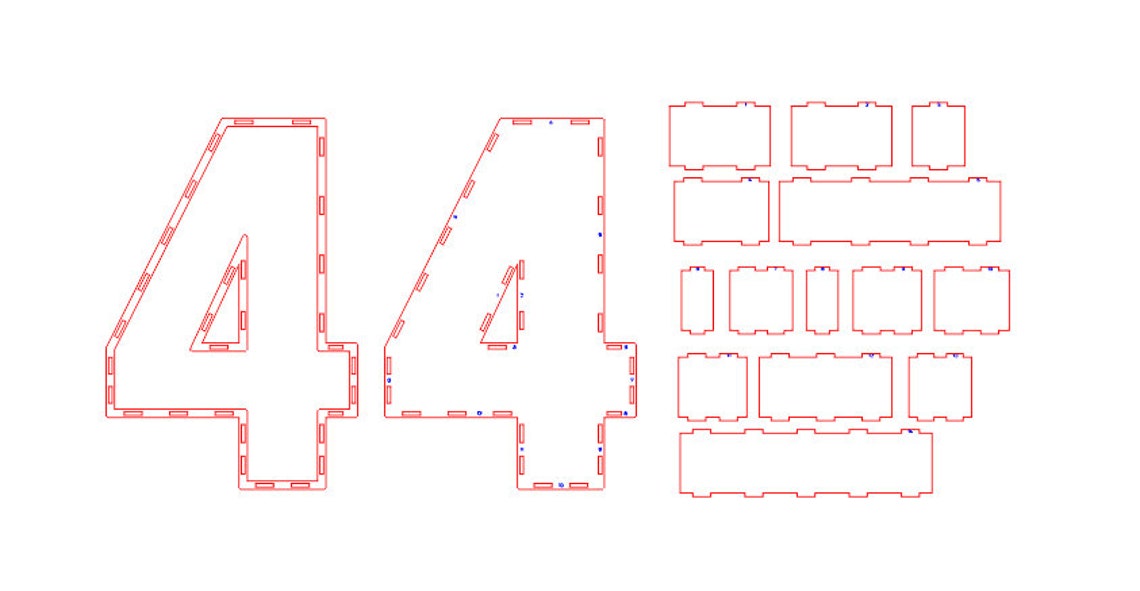 3D Number 4 SVG Laser Cut File Gift Box SVG Glowforge - Etsy UK