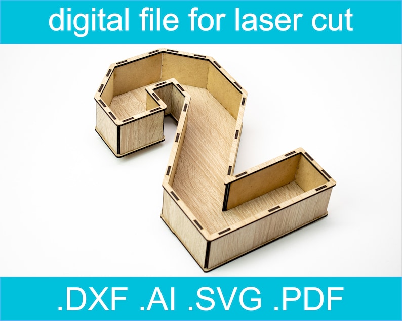 3D Number 2 SVG Laser Cut File Gift Box SVG Glowforge - Etsy Australia