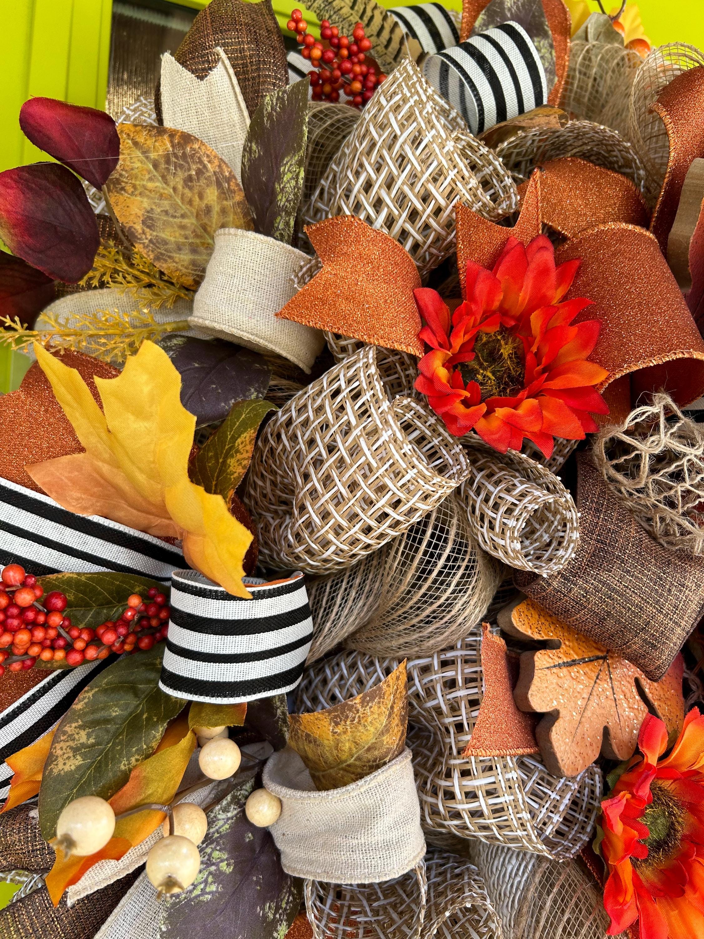 Fall Deco Mesh Wreath - Etsy