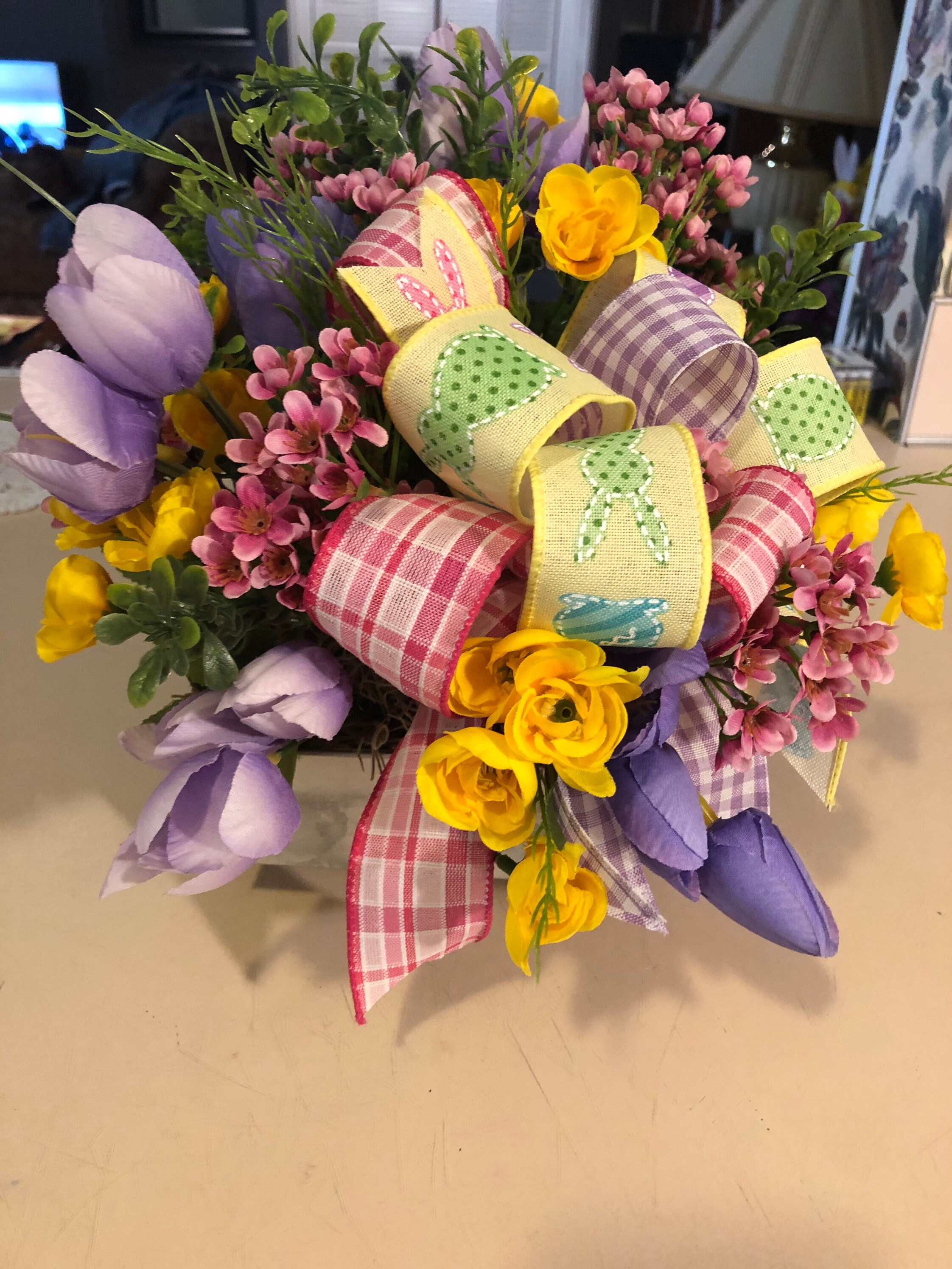 Spring Floral Truck Arrangement, Easter Home Decor - Etsy
