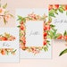 Peach Fruit Frame Clipart Watercolor Peach Tree Branches Leaves Peach ...