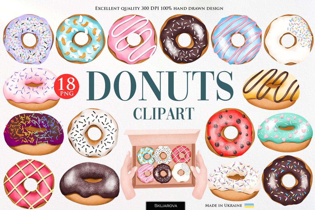 Donut Clipart Food Clipart Baking Donut Png Bake Dessert Bakery Sweets ...