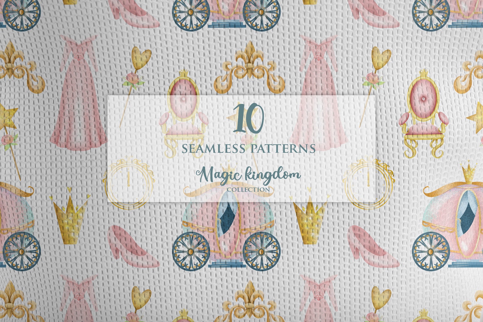 Magic Kingdom Digital Paper Princess Paper Magic Kingdom Pattern ...