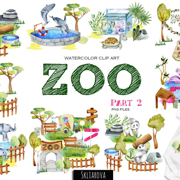 Zoo Clipart - Etsy