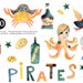 Watercolor Pirates Clipart Pirate Clipart Pirates Clip Art - Etsy