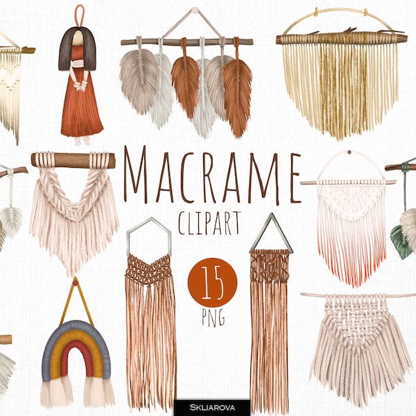 Macrame Clipart - Etsy