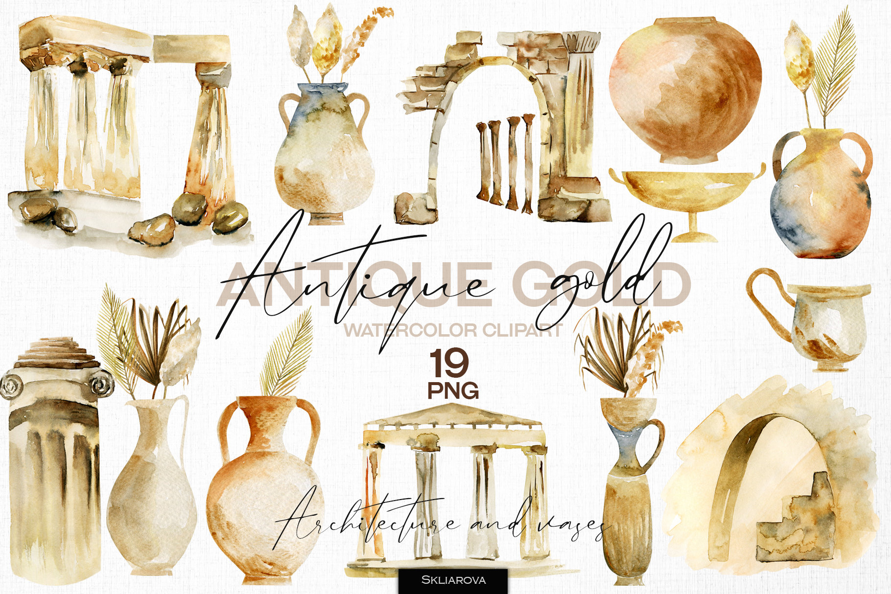Ancient Greece Clipart Travel Clipart Antique Architecture - Etsy