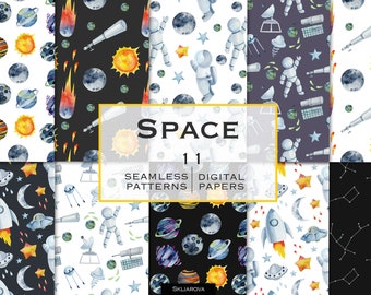 Space Digital Paper - Etsy