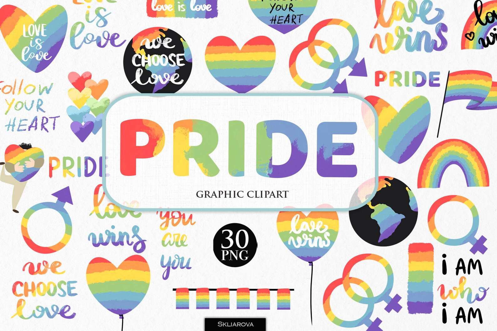 Gay Pride Clipart LGBT Clipart Pride Png LGBTQ Pride Planner - Etsy