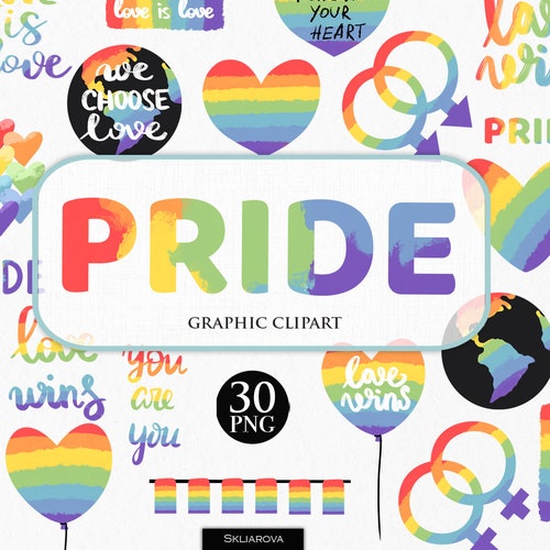 Gay Pride Clipart LGBT Clipart Pride Png LGBTQ Pride Planner - Etsy